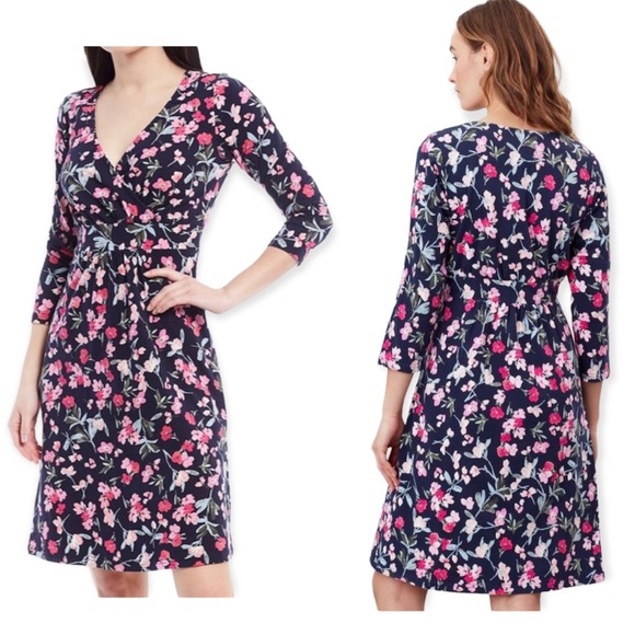 Joules | Dresses | Joules Jude Navy Blue Pink Floral Dress | Poshmark
